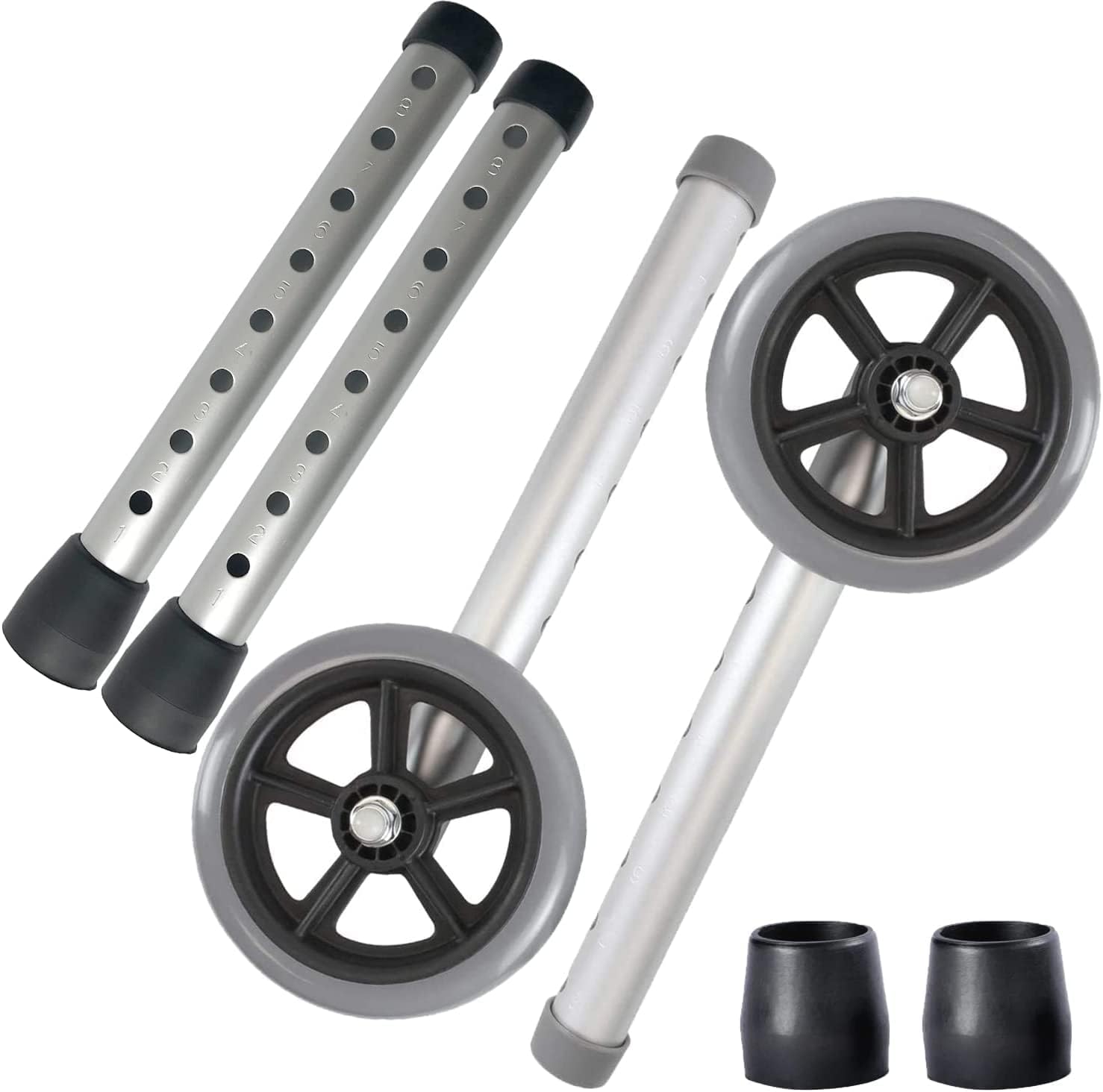 Universal Walker Wheels Replacement Kit - Stabilized Steps