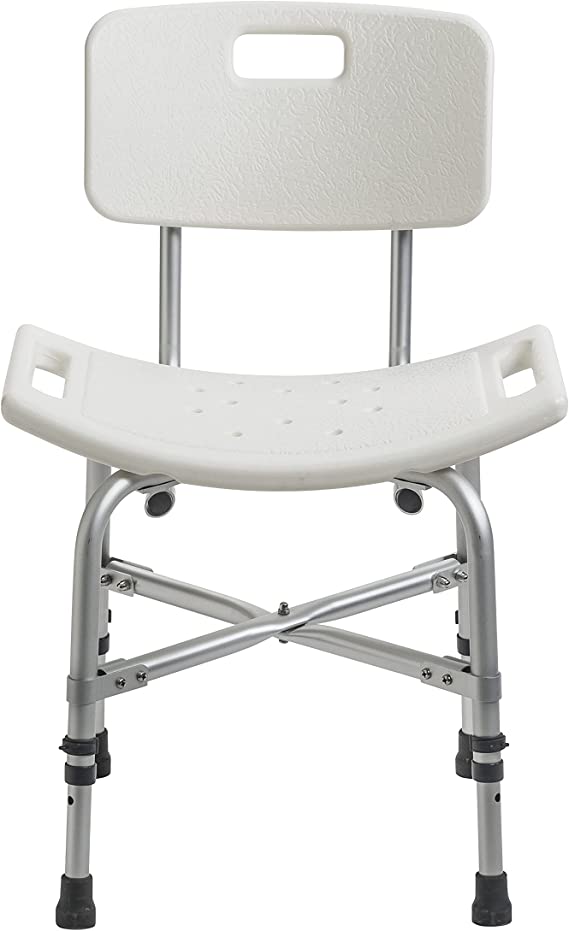 Deluxe Bariatric Shower Chair with Cross-Frame Brace - Stabilized Steps